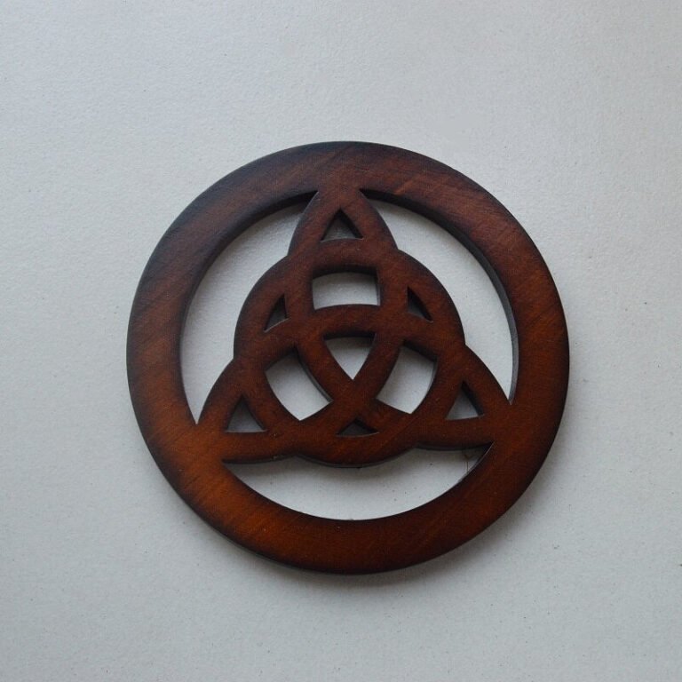 Celtic Knot Wooden altar tile Pentagram props Ritual Divination Wicca ...