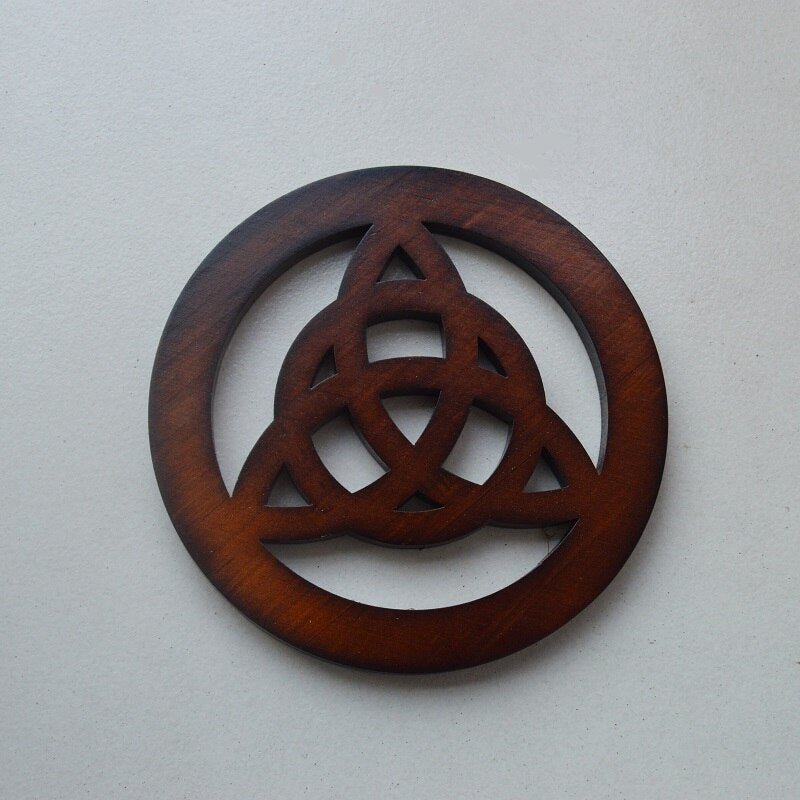 Celtic Knot Wooden altar tile Pentagram props Ritual Divination Wicca ...